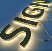 China Custom Laser Cut Metal Backlit Channel Letter Signs 6000K LED 2kg Stainless Steel for sale