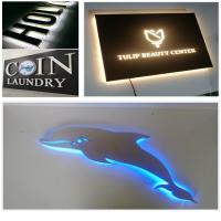 China Custom Laser Cut Metal Backlit Channel Letter Signs 6000K LED 2kg Stainless Steel for sale