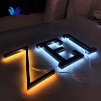 China HONGSEN Custom Wall LED Light 3D Backlit Acrylic Sign Gold Logo 6000K 30W for Indoor Outdoor for sale