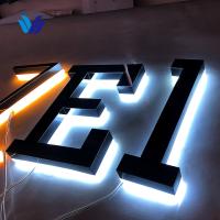 China HONGSEN Custom Wall LED Light 3D Backlit Acrylic Sign Gold Logo 6000K 30W for Indoor Outdoor for sale
