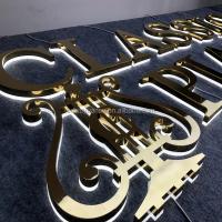 China Custom Stainless Steel LED Backlit Letter Sign 6500K 30000 Hours Indoor Outdoor for sale