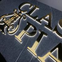 China Custom Stainless Steel LED Backlit Letter Sign 6500K 30000 Hours Indoor Outdoor for sale