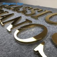 China Custom Stainless Steel LED Backlit Letter Sign 6500K 30000 Hours Indoor Outdoor for sale