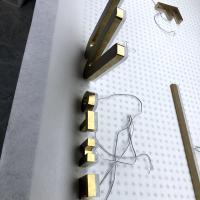 China Custom Electroplated Titanium LED Backlit Signage for Indoor Outdoor Commercial Channel Letters 6000K for sale