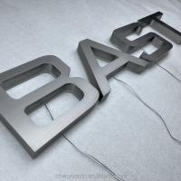 China Hongsen Custom 3D LED Backlit Metal Letter Signage 6000K for Outdoor Indoor Shop Store for sale