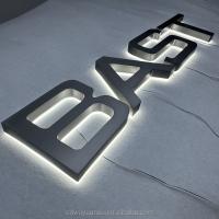 China Hongsen Custom 3D LED Backlit Metal Letter Signage 6000K for Outdoor Indoor Shop Store for sale