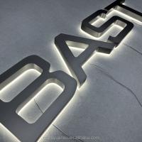 China Hongsen Custom 3D LED Backlit Metal Letter Signage 6000K for Outdoor Indoor Shop Store for sale