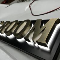 China Custom Stainless Steel Acrylic Backlit Sign 12mm IP65 LED Outdoor Advertising for sale