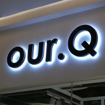 China Custom LED Backlit Letters Aluminum Stainless Steel Indoor Outdoor Signs 6000K 30000Hrs for sale