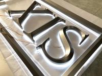 China Custom Stainless Steel Backlit Channel Letter Sign with LED 12V for Business Outdoor for sale