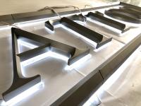 China Custom Stainless Steel Backlit Channel Letter Sign with LED 12V for Business Outdoor for sale