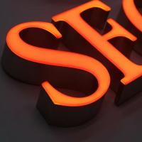 China Customizable Aluminum Frame with Borderless LED Front Light Lettering for Storefront Lighted Letters for sale