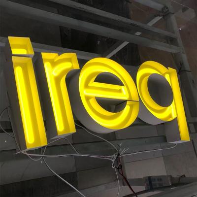 China Front Lit LED Channel Letter 12V DC 6000K Bright Yellow 3D Acrylic Sign Metal Housing Storefront Branding for sale