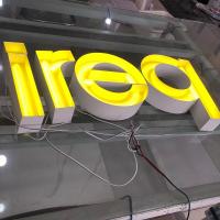 China Front Lit LED Channel Letter 12V DC 6000K Bright Yellow 3D Acrylic Sign Metal Housing Storefront Branding for sale