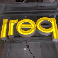 China Front Lit LED Channel Letter 12V DC 6000K Bright Yellow 3D Acrylic Sign Metal Housing Storefront Branding for sale