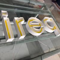 China Front Lit LED Channel Letter 12V DC 6000K Bright Yellow 3D Acrylic Sign Metal Housing Storefront Branding for sale
