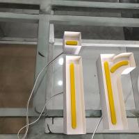 China Front Lit LED Channel Letter 12V DC 6000K Bright Yellow 3D Acrylic Sign Metal Housing Storefront Branding for sale