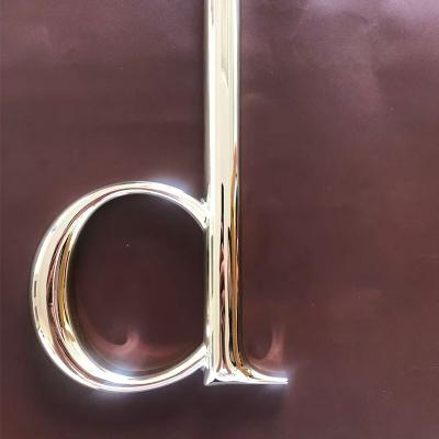 China Custom Acrylic 3D Relief Vacuum Coated Transparent LED Letters 12V 6000K for Store Office Advertising for sale