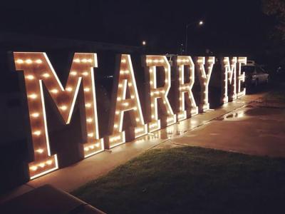 China LED Marquee Letters 4ft Giant Wedding Decoration Outdoor Stand Alone White 6000K for sale