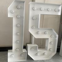 China Custom Giant Marquee Letters LED Numbers for Wedding Party Outdoor Light Up Bulb Signs 6000K 2kg for sale