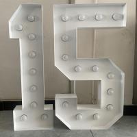 China Custom Giant Marquee Letters LED Numbers for Wedding Party Outdoor Light Up Bulb Signs 6000K 2kg for sale