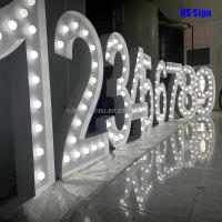 China Custom LED Marquee Letters 3ft 4ft 5ft Light Up Wedding Sign PVC Stainless Steel for sale