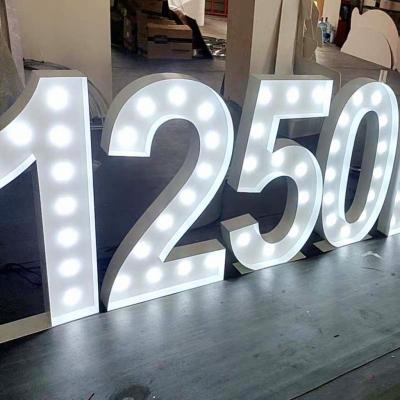 China Custom 3D LED Marquee Letters DC 12V Multi Color Advertising Sign for Home Decoration for sale