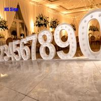 China LED Galvanized Sheet Marquee Letters Numbers Multi Colors DC 12V for Wedding Birthday Party Sign for sale