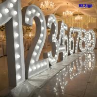 China Custom Giant LED Numbers Metal Frame Acrylic DC 24V IP65 Waterproof Multi-Color for Advertising Events for sale