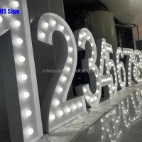 China Custom Outdoor Light Up Marquee Letters 5ft Numbers 4ft LED Sign PVC Stainless Steel for sale