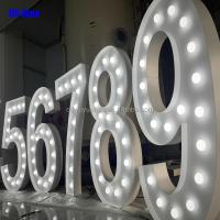 China Custom LED Light Sign Galvanized Sheet 50000 Hours Wedding Marquee Number Birthday Party Decoration for sale