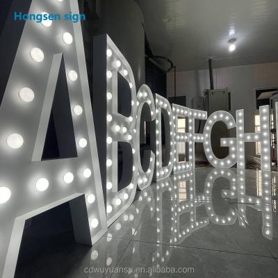 China Large LED Marquee Signs Free Stand Light-Up Building Numbers 10-30cm Thickness for Advertising and Home Decoration for sale