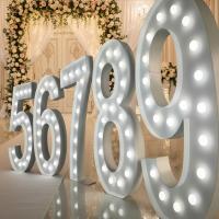 China Multi-Color LED Marquee Letters Galvanized Steel Signboard 2ft 3ft 4ft 5ft Custom Size for Wedding Party Decoration for sale
