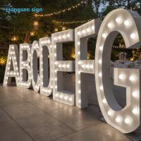 China Custom 3-6ft Large LED Letter Signs with Acrylic Panels for Wedding Event Branding WiFi Control for sale