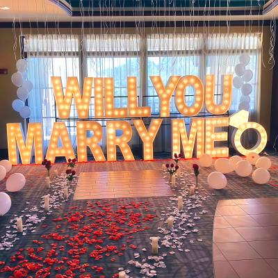 China Customizable LED Marquee Letters Sign 50,000 Hours PVC Stainless Steel for Wedding Party Decor for sale
