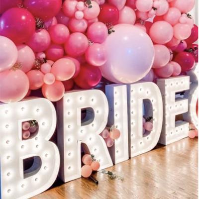 China Custom Marquee Letter Wedding Decor Light Up Sign Metal LED Bulbs White Light 50,000 Hours for sale