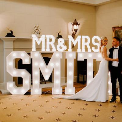 China Custom Giant Marquee Letters 3ft 4ft LED Light Up Numbers Advertising Home DC Powered for sale