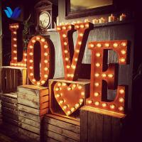 China Custom Wedding Marquee LED Illuminated Sign Letters 50cm Giant Big Lights for Events for sale