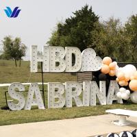 China LED Marquee Letter Sign 50cm White Light Dimmable Waterproof PVC Stainless Steel Wedding Party Decor for sale
