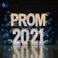 China Custom LED Marquee Letter Sign White Light Up Letters for Wedding Party Decor 50cm for sale