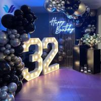 China LED Illuminated Water Resistant Metal Marquee Letters 10-30cm Depth for Wedding Party Decor for sale
