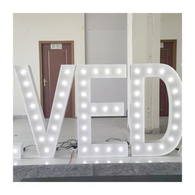 China Custom Mini LED Baby Marquee Letters Metal Frame Acrylic 10-30cm Depth for Party Decor for sale