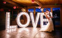 China Customizable PVC Stainless Steel LED Marquee Letters 10-30cm Depth for Wedding Party Indoor Outdoor for sale