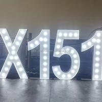 China Wholesale LED Giant 3D Solid Gold Silver Mirror Number Letter Birthday Backdrop Stand Custom Size Party Decoration for sale