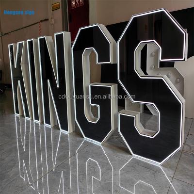 China HONGSEN SIGN 3ft 4ft LED Neon Acrylic Marquee Letters for Wedding Parties Indoor Outdoor for sale