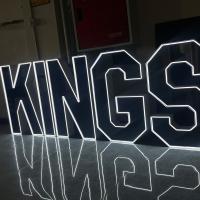China Hongsen Custom Outdoor Giant 3D LED Marquee Numbers 3ft 4ft Mirrored Letters for Party for sale