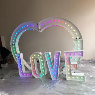 China Custom LED Marquee Letter Sign RGB Lighting for Wedding Party Birthday Decoration 50000H for sale