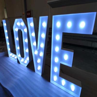 China Custom LED Marquee Light Letters 3ft 5ft for Party Wedding Sign with 50000H Lifetime for sale