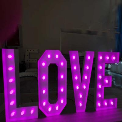 China Custom LED Marquee Letters Multi-Color Giant Sign 50,000 Hours for Wedding Party Event Decoration for sale