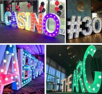 China 4ft 5ft Large High Brightness LED Marquee Letters Custom Multi-Color DC Powered for Wedding Advertising Decoration for sale